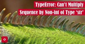 TypeError: Can’t Multiply Sequence by Non-int of Type ‘str’ – The ...